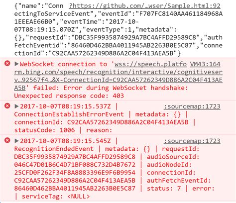 getting 403 · issue 38 · azure samples speechtotext websockets