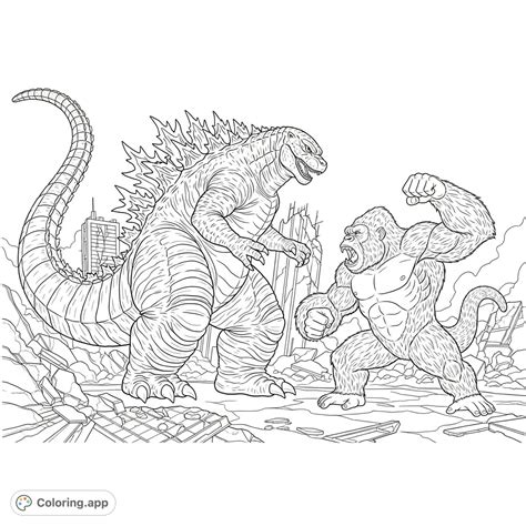 Godzilla Coloring Pages Coloringapp
