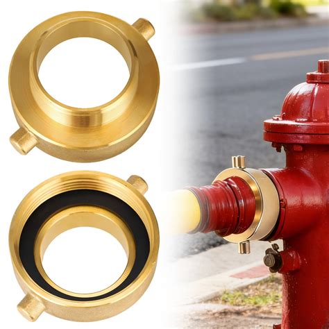Brass Fire Hydrant Hose Adapter 2 12 Nh Nst Female X 2 Npt Male