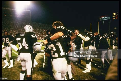 The Los Angeles Raiders Celebrate After Super Bowl Xviii Against The