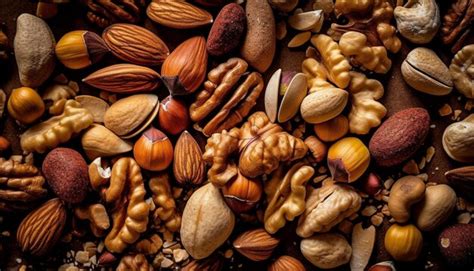 Premium Ai Image A Close Up Of A Large Group Of Nut Varieties