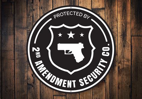 2nd Amendment Security 2nd Amendment Gun Supporter Free Country Sign