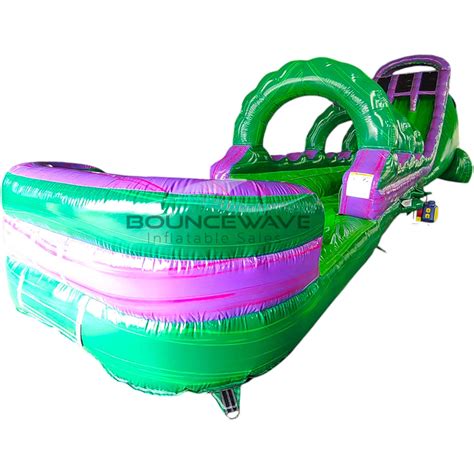 24ft Green Smash Dual Lane Water Slide Slip N Slide