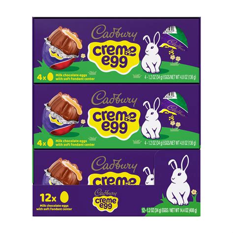 Cadbury Creme Egg Milk Chocolate And Fondant Easter Candy Eggs 12 Ct Bjs Wholesale Club