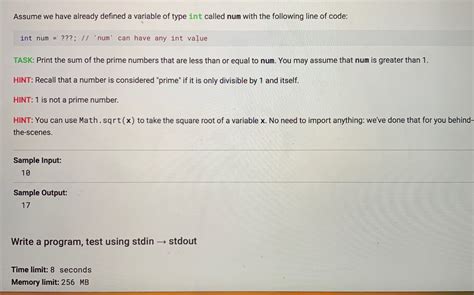 Solved Assume We Have Already Defined A Variable Of Type Int