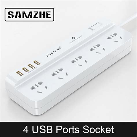 Jual Import Samzhe Power Strip Socket Portable Strip Plug Adapter With