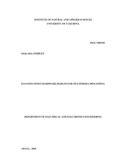Floating Point Hardware Designs For Multimedia Processing Pdf Central Processing Unit