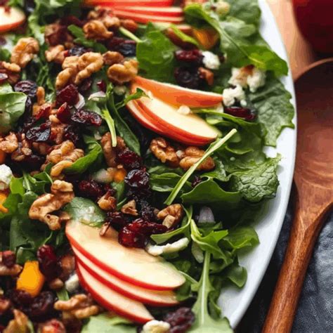 Apple Cranberry Walnut Salad 10 Minute Fresh Delight Sabores Recetas