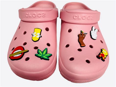 420 Charm Set Bart Simpson Lisa Simpson Croc Accessories Etsy