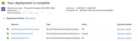 Azure Automation Account ARM Template BuildVirtual