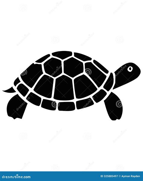 Black Land Turtle Icon Symbol Isolated On White Resembling Slow Shield Protection Amphibians
