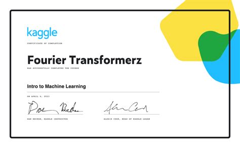 Fourier Transformerz Completed The Intro To Machine Learning Course On Kaggle