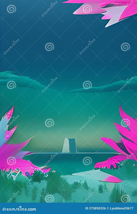 Dark Banner Social Media Vertical Blue Background Natural Poster Cover Stock Illustration