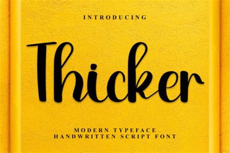 Thicker Font Neat And Elegant Handwritten Typeface Font Canyon