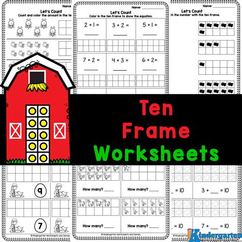 10 Frame Math Activities For Kindergarten Pdf