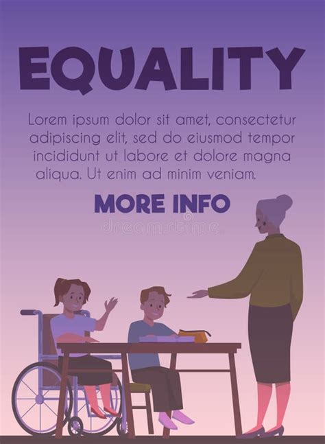 Equality Concept Poster With Inclusive Class And Text Space Stock