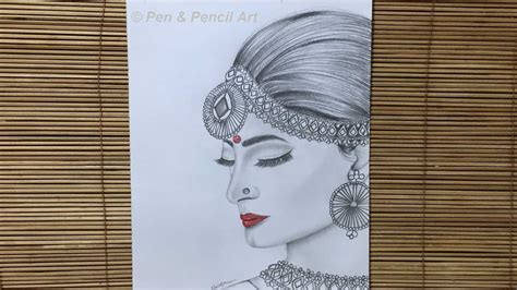 Pencil Sketch Of Indian Girl