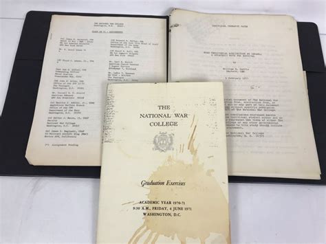 The National War College Graduation Exercises Program 1970 1971 And