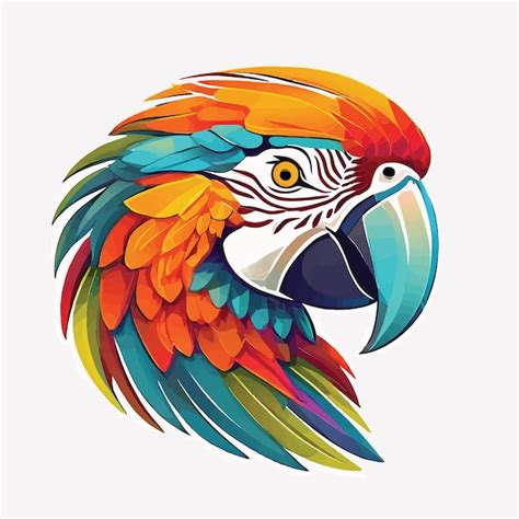 Premium Vector Macaw L Ogo On A White Background