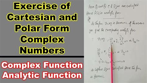 Exercise Of Cartesian And Polar Form Complex Numbers Complex Function