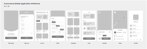 Ecommerce Mobile App Wireframe Behance