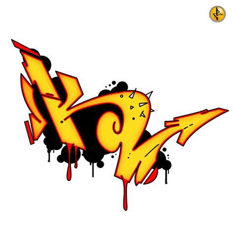 Graffiti Letter K Wildstyle