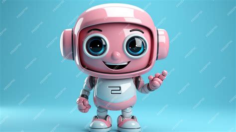 Premium Ai Image Cute Robot With Smiling Face Waving Its Hand Chatbot Greets Isolated On