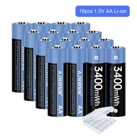 1 5v Aa Lithium Li Ion Rechargeable Battery 3400mw Grandado