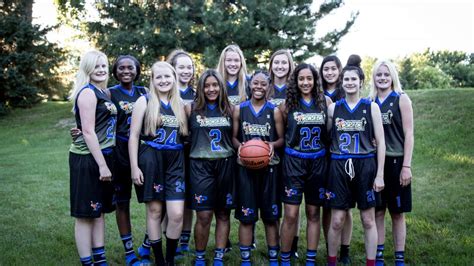 Download Girls Basketball Team Outdoors Wallpaper