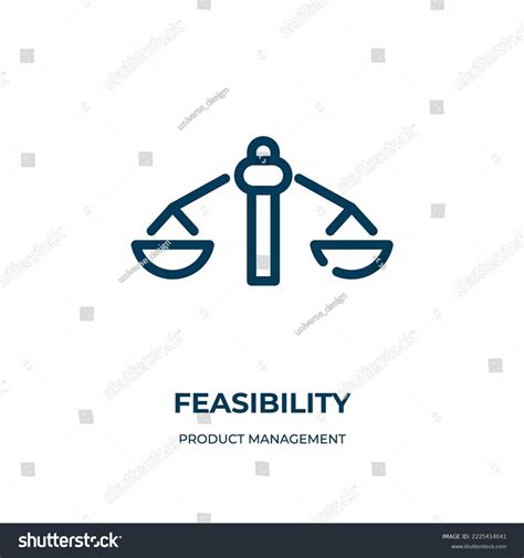 Feasibility Icon Linear Vector Illustration Product Stock Vector