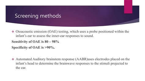 Oae Newborn Hearing Screening Useful In Newborn Pptx