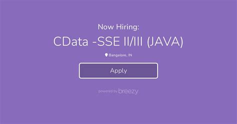 Cdata Sse Iiiii Java At Nexthire