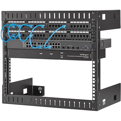 Startech Com 8u 19 Wall Mount Network Rack 12 Deep 2 Post Open