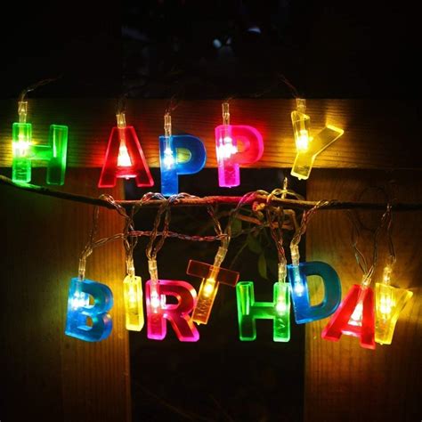 Happy Birthday Led Lights For Decoration 13 Multi Color Led Letter