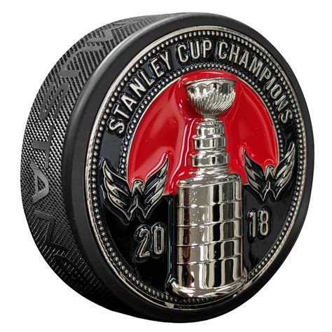 Washington Capitals Puck Ultra 3d Stanley Cup Medallion Hockey Hall