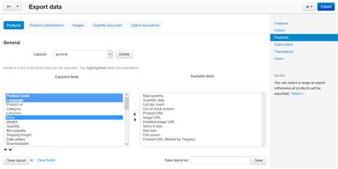 How To Export Products And Product Data — Cs Cart 43x Documentation