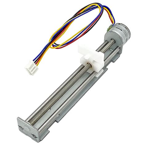 dc 5v 9v 12v 2 phase 4 wire stepper motor linear rail 90mm stroke lead
