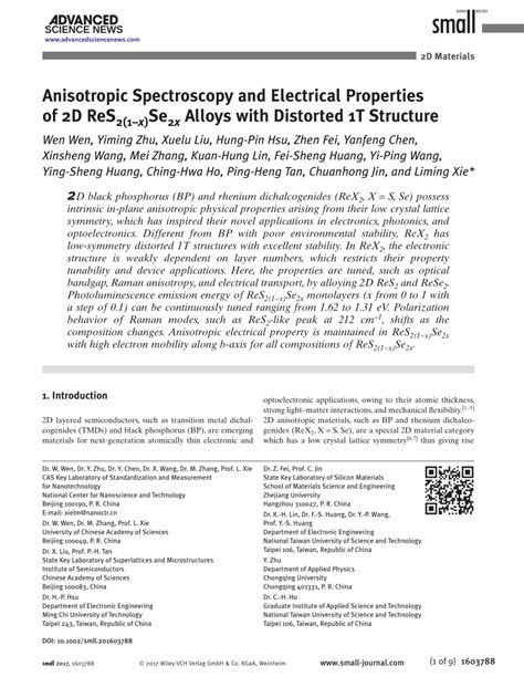Pdf Anisotropic Spectroscopy And Electrical Properties Of 2d Res 2 1