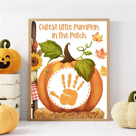 Pumpkin Handprint Craft With Free Printable