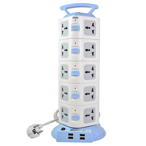 Multifunctional Vertical Socket With 3 Usb Ports Laptab