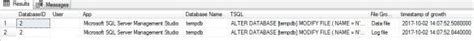 sql server tracking tempdb size sqlservercentral