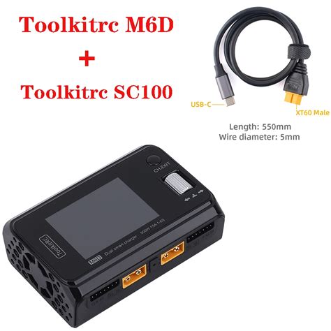 original toolkitrc sc100 cable type c to xt60 charging adapter cable