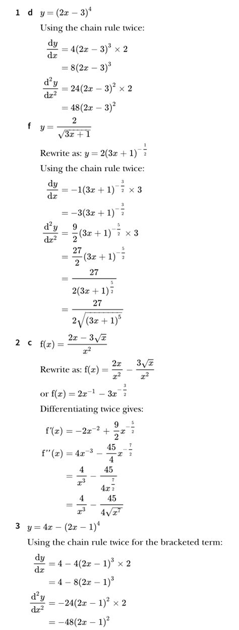 P Differentiation Exercise Mixed Exercise Worked Solutions Maths With David