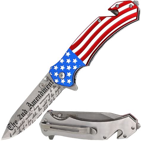 The 2nd Amendment Spring Assisted Stainless Steel Pocket Knife 3
