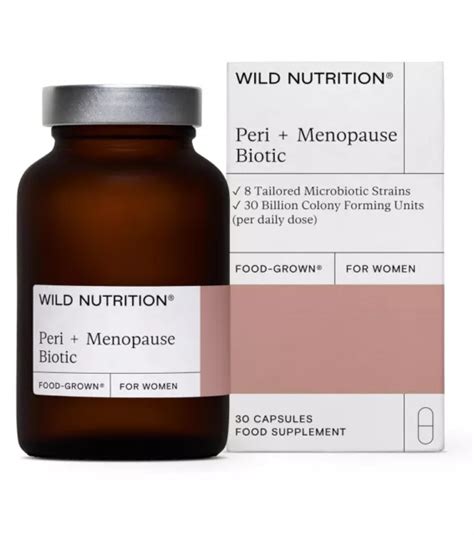 Wild Nutrition Food Grown Peri Menopause Supplement Biotic Supports