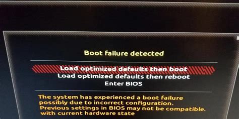 Boot Failure Detected Rgigabyte