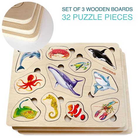 Realistic Montessori Wooden Puzzles Age 3 Years Old Jigsaw Puzzles