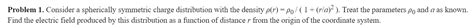 Solved Problem 1 ﻿consider A Spherically Symmetric Charge
