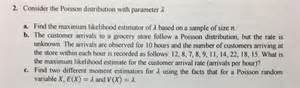 Solved Consider The Poisson Distribution With Parameter Chegg