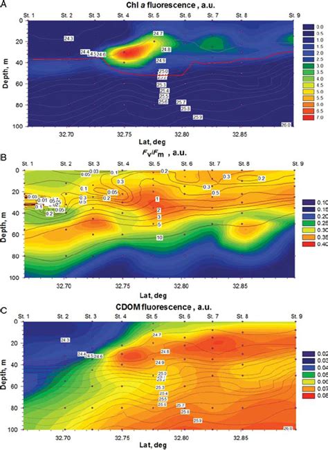 Spatial Distributions Of Chl A Fluorescence A Variable Download Scientific Diagram